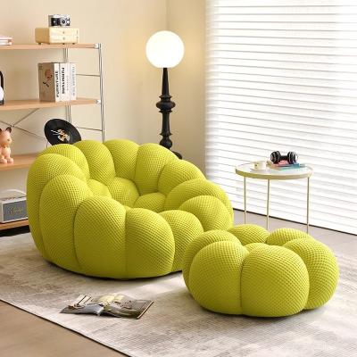 China Modern Style Single Sofa Chair Ottoman Bubble Lazy Football Style Breathable Mesh Compressed Recliner for Bedroom Living Room for sale