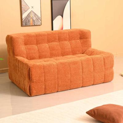 China Custom Modern Loveseat Waffle Weave Rectangle Corner Sofa Modular Sponge Sofa Couch Eco-Friendly Sofa Bed Villa Living Room for sale