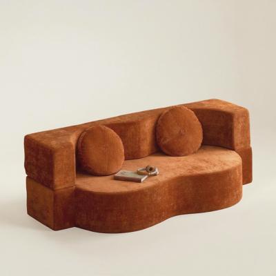 China Customized Multifunctional Compressed Sofa Bed Fabric Sectional with Frameless Boxed Set & Sponge Filling for Living Room for sale