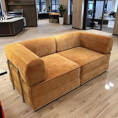 China Stylish Velvet Corner Sofa Compression Sofa Set Folding Sofa Bed for Living Room Decor Sponge Filling Fabric for Hotel Apartment for sale
