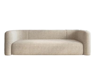 China Nordic Design Three Seat Fabric Frame Tufted Eco-Friendly Space-Saving Sofa Living Room for sale