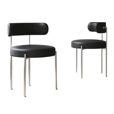 China New Style Modern Luxury Fabric Dining Chairs with Metal Legs Comfortable Portable Home Bar & Bedroom Dining Room Furniture for sale