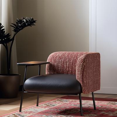 China Nordic Single Office Negotiation Chair with Latex Cushion and Wooden Armchair Leisure Accent Chair for Meeting Living Room for sale