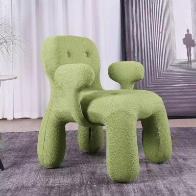 China Customized Simple Modern Single-Person Lounge Chair Comfortable Fabric Accent Armchair for Apartment Dining Portable Salon Sofa for sale