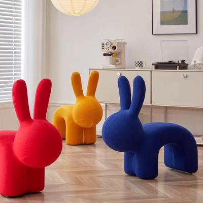 China Creative Cartoon Elf Rabbit Accent Chair Casual Indoor Living Room Balcony Shoe Bench for Children for Apartment Dining Use for sale