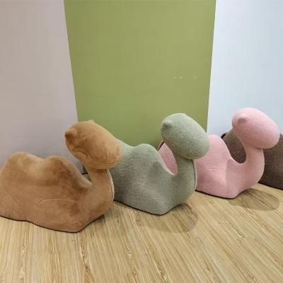 China Cartoon Camel Convertible Kids Stool Single Seat Lounge Accent Chair Creative Cute Animal Shape Mini Child Chair Living School for sale