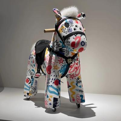 China Creative Pony Shaped Children's Chair Wheels Cartoon Animal Design Accent Chair for Bedroom School Apartment Living Room Toy for sale