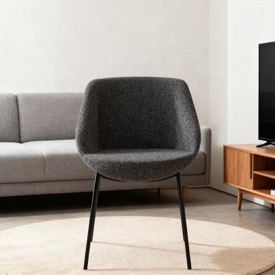 China Comfortable Fabric Back Armless Accent Chair with Metal Legs-Modern Design for Bedroom Gym & Living Room Use for sale