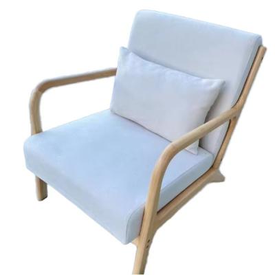 China Solid Wood Living Room Furniture Sofa Lounge Chair Restaurant Hotel Events Salon Backrest Upholstered Single Seat Designer Chair for sale