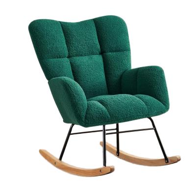 China Modern Lazy Rocking Lounge High Elasticity Sponge Filling Chair Single Seat Metal Frame Leisure Casual Sofa Chair Accent Chair for sale