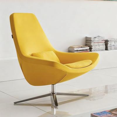 China Lazy Lounge Chair for Living Room & Bedroom Single Leisure Soft Comfortable Upholstered Chair Metal Base High-Back Armchair for sale