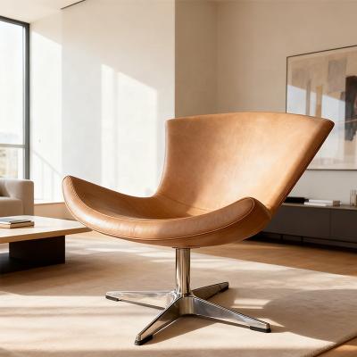 China Modern Leather Lazy Lounge Recliner Swivel Chair Living Room Furniture for Bedroom Office Hotel Use for sale