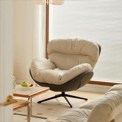 China Modern Swivel Reclining Office Chair PU Leather Lazy Eggshell Design for Bedroom Hotel Living Room Use Adjustable Comfortable for sale