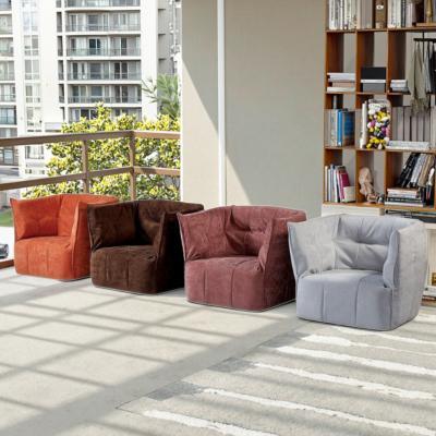 China Modern Single Seat Corner Sofa Armchair Semicircle Design Sponge Fabric Cover Comfortable Leisure Chair for Living Room Villa for sale