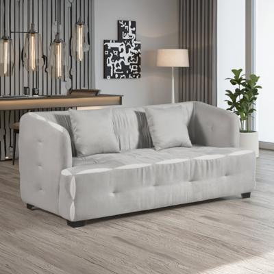 China Customizable Luxury Cream Fabric 2-Seater Modular Sectional Sofa Set Nordic Design French White for Villa Living Room Apartments for sale