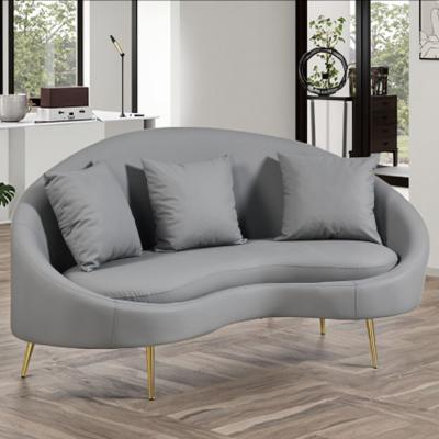 China Modern Eco-Friendly Creative Chesterfield Curved Two Seater Sofa Sponge Filling Customizable for School Villa Living Room Small for sale