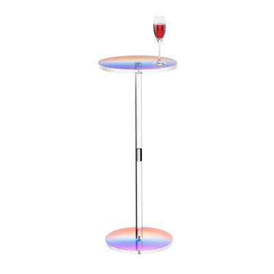 China Simple Creative Coffee Table Transparent Acrylic Round Modern Design Easy Assembly Furniture Decoration for Living Room for sale