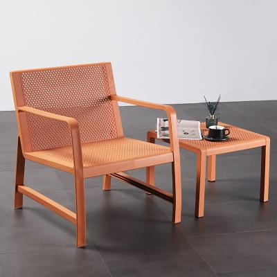 China Custom Modern Patio Chair and Table Set Indoor Outdoor Garden Waterproof PP Material Lounge Chair for Balcony and Patio for sale