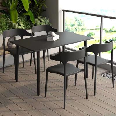 China Modern Waterproof Sunproof Carbon Steel Outdoor Furniture Set Thickened Metal Lounge Chairs Coffee Table Patio Courtyard Park for sale