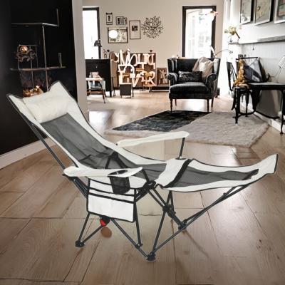 China Easy Storage Lightweight Aluminum Outdoor Camping Adjustable Folding Lounge Chair Portable Recliner Oxford Outdoor Furniture for sale