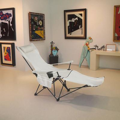 China Modern Moon Chair Outdoor Metal Folding Chairs Comfortable Durable Oxford Fabric Light Weight Portable Leisure Furniture School for sale