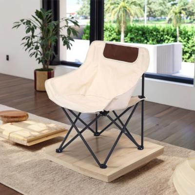 China Modern Outdoor Folding Metal Moon Chair Portable Camping Furniture for Leisure Picnic Fishing Easy Store for Hotels for sale