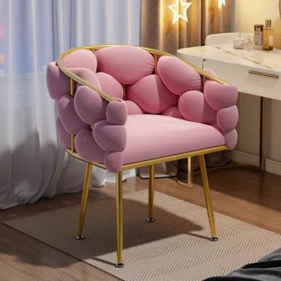 China Customized Single-seater Metal Coffee Chair Comfortable Lightweight Leisure Relaxing Makeup Sofa for Bedroom Living Room Hotels for sale
