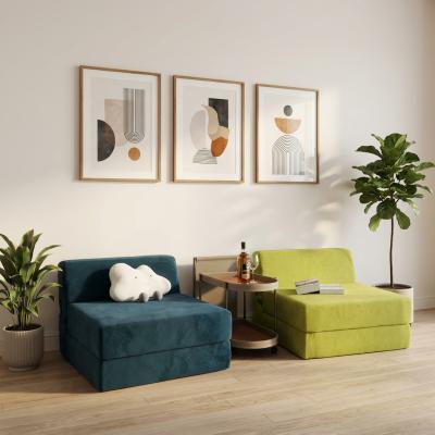 China Solid Color Folding Lazy Sofa Bed Floor Living Room Couches Vacuum Compressed Tatami Sofa Lazy Folding Sofa Lounge Sofa Chaise for sale