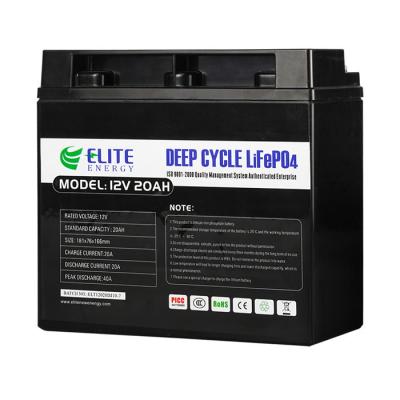 Chine Lithium Ion Battery, cycle profond LiFePO4 Li Ion Battery de l'élite LFP 12v 20Ah à vendre