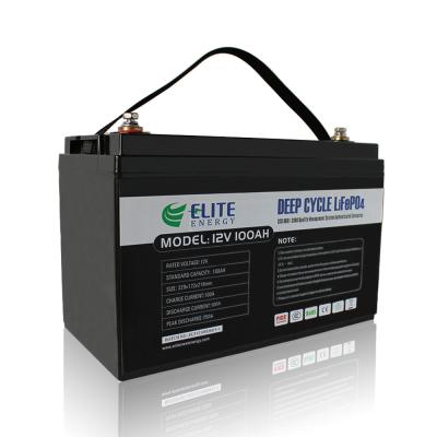 China 3000 cycles 12V LiFePO4 Battery 12.8V 100Ah Solar LiFePO4 Battery for sale