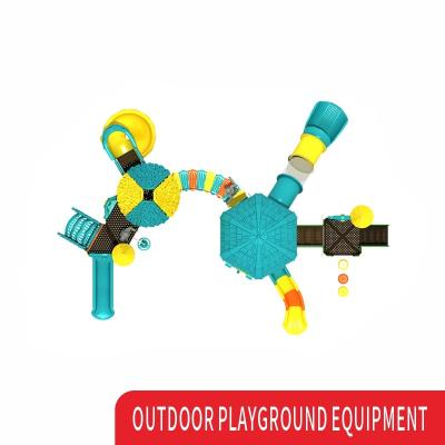 China Double Theme Plastic Baby Kids Swing And Slide Play Set Playground Equipment for sale