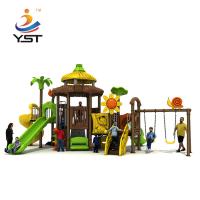 China LLDPE Plastic Backyard Swing Sets Galvanized Tube Outdoor Swing Sets for sale