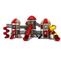 China 120cm Fall Height Plastic Slide Playground 20 Persons Capacity for sale