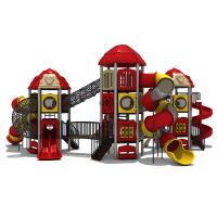 China 120cm Fall Height Plastic Slide Playground 20 Persons Capacity for sale