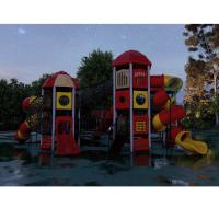 China 120cm Fall Height Plastic Slide Playground 20 Persons Capacity for sale