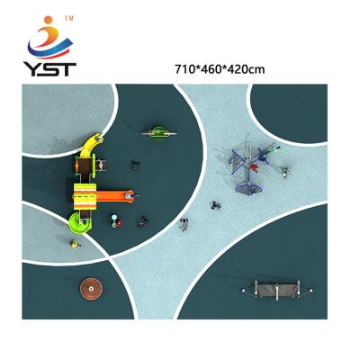China ODM Rotational Mould HDPE Kids Playground Slide For 15 Kids for sale