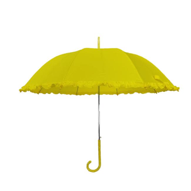 Double layer reversed storm umbrella with C hook handle
