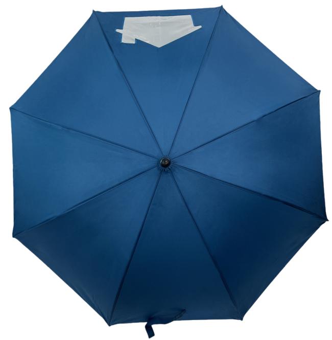 Promotional golf umbrella with transparent window