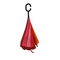 China 23 Inch Manual Open Double Layer Inverted Umbrella 8 Ribs Fiberglass Frame for sale