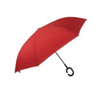 China 23 Inch Manual Open Double Layer Inverted Umbrella 8 Ribs Fiberglass Frame for sale