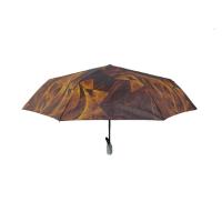 China Full Automatic 3 Folding Umbrella Auto Open Close Polyester 58cm Custom Logo for sale