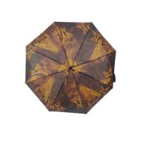 China Full Automatic 3 Folding Umbrella Auto Open Close Polyester 58cm Custom Logo for sale