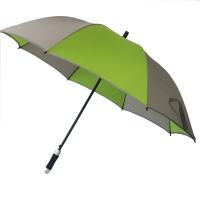 China UP Compact Golf Umbrella 130cm Black Pongee Waterproof Windproof for sale