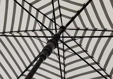 23 inches 8 Fiberglass Ribs Hands-Free Stick Umbrella with J Shape Rubber Coated Plastic Handle