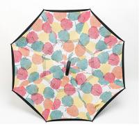 China Large Dual Layer Windproof Umbrella with Rubber Handle and Metal Ribs 110cm for sale
