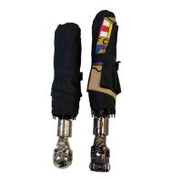 China Custom 23 Inch Auto Open Close Folding Umbrella with Skeleton Metal Handle for sale