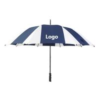 China Custom Branded 29 Inch Auto Open Golf Umbrella Polyester Pongee Fabric with Plastic Handle for sale