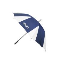 China Custom Branded 29 Inch Auto Open Golf Umbrella Polyester Pongee Fabric with Plastic Handle for sale