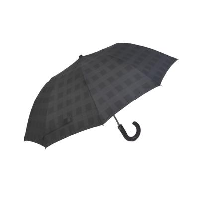 China 23 Inch 2 Fold Automatic Umbrella With Wood Handle for sale