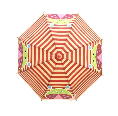 China Customized Cartoon Design Kids Compact Umbrella POE Fabric Insect Printing for sale